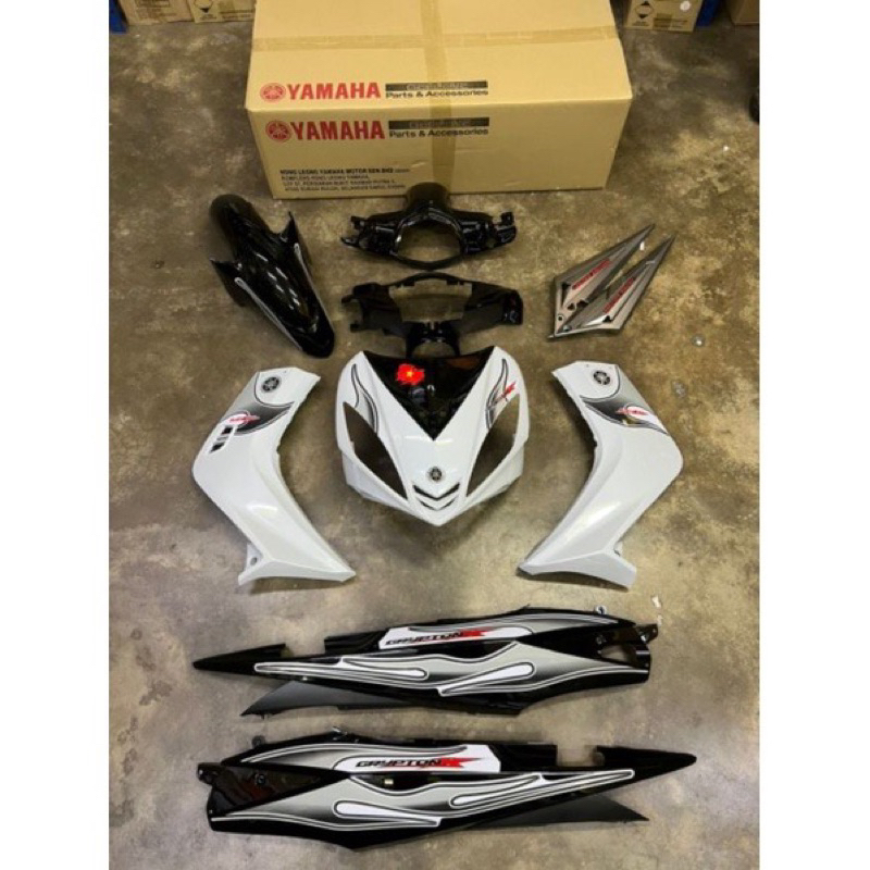 LC135 V1 COVER SET CRYPTON X ORIGINAL HLY WHITE BLACK🔥 | Shopee Malaysia