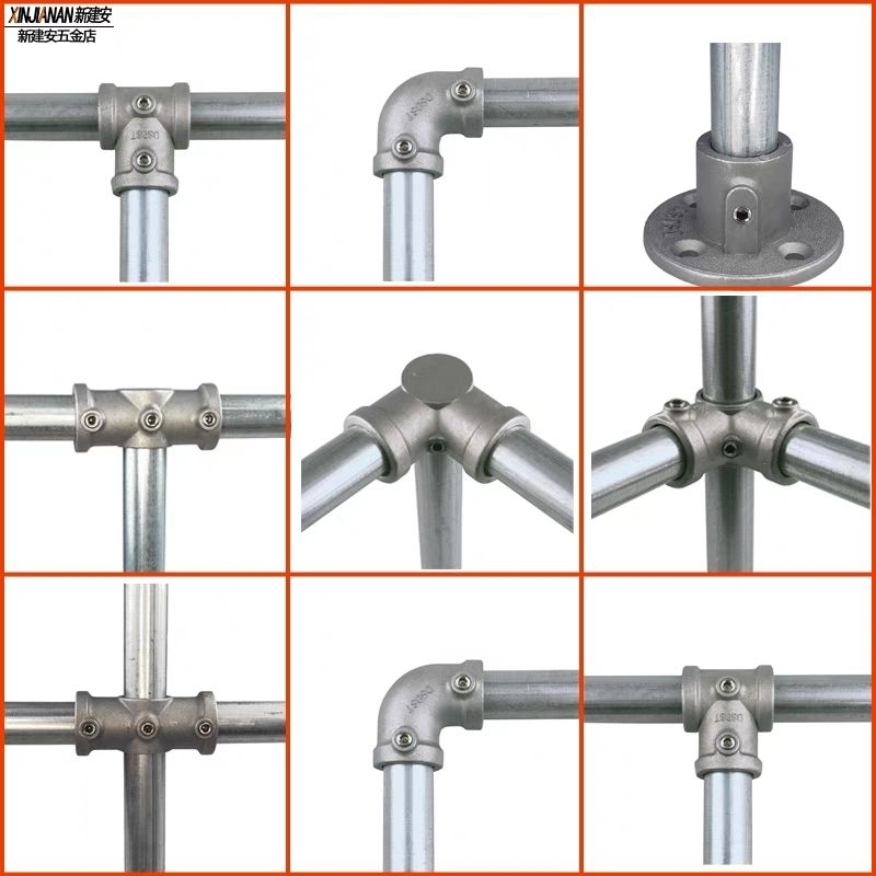 25mm Galvanized Steel Pipe Connector Clothing Display Frame Fish Pond ...