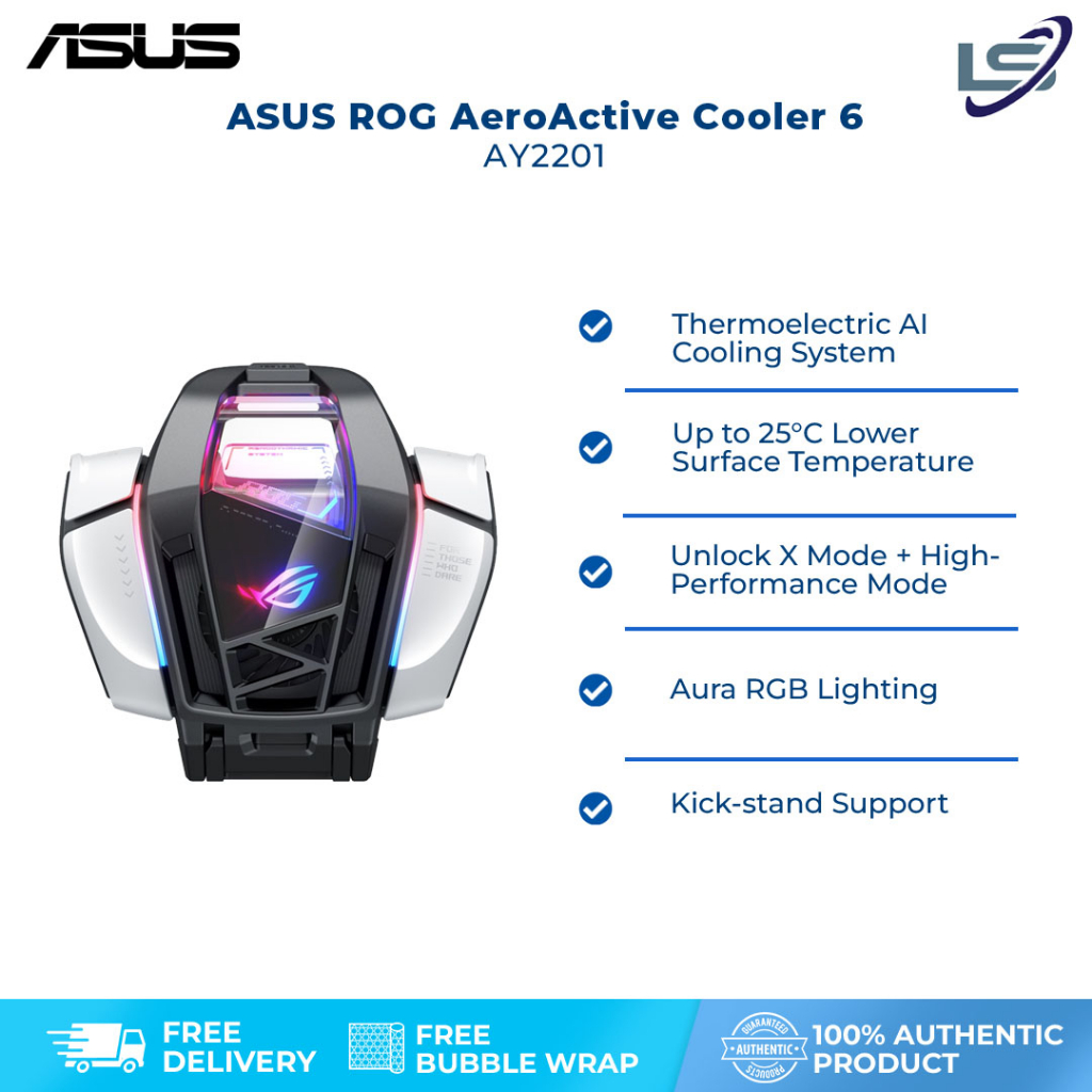ASUS ROG AeroActive Cooler 6 AY2201 | Thermoelectric AI Cooling System ...