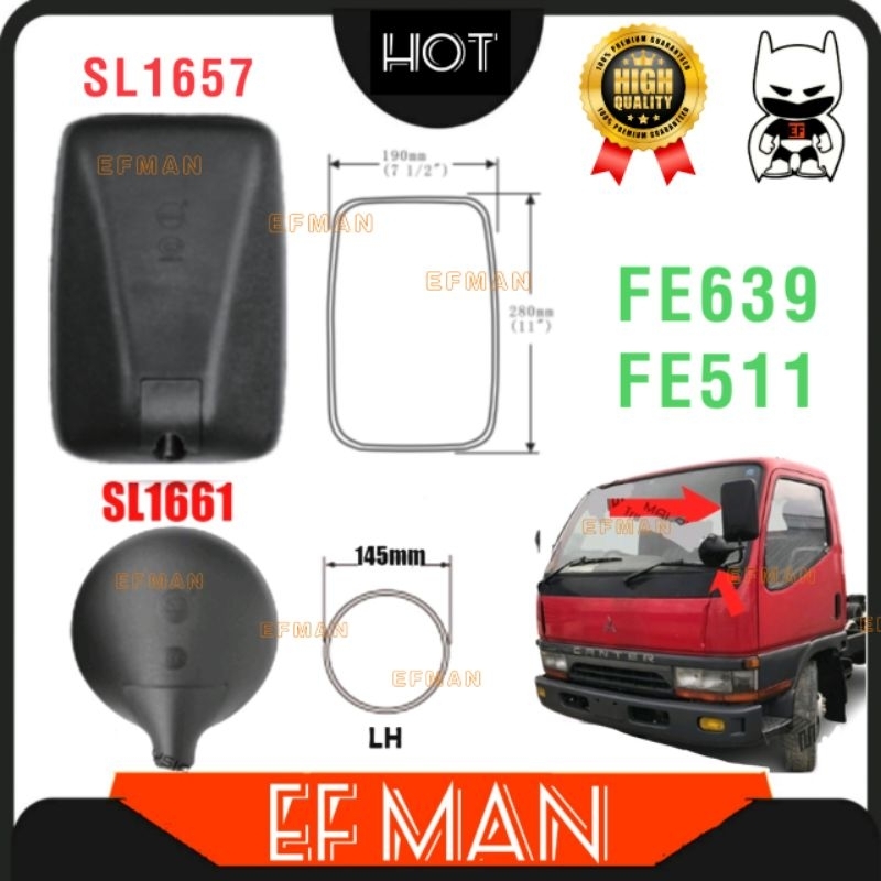 MITSUBISHI FUSO CANTER FE639 FE511 SIDE MIRROR LEFT RIGHT LORRY SL 1657 ...
