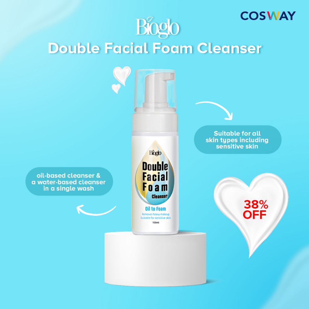 COSWAY Bioglo Double Facial Foam Cleanser 150ml ( 93971) | Shopee Malaysia