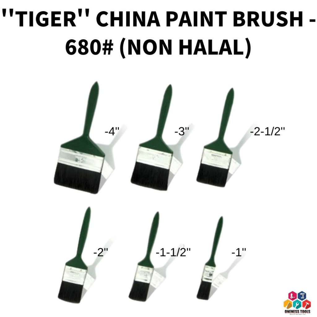 ''TIGER'' CHINA PAINT BRUSH - 680# (NON HALAL) | Shopee Malaysia