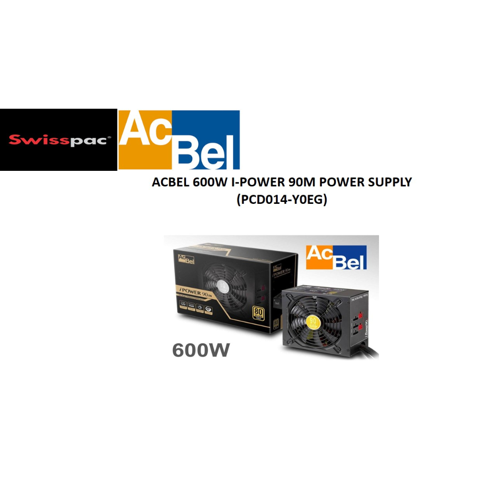 ACBEL 600W I-POWER 90M POWER SUPPLY (PCD014-Y0EG) | Shopee Malaysia