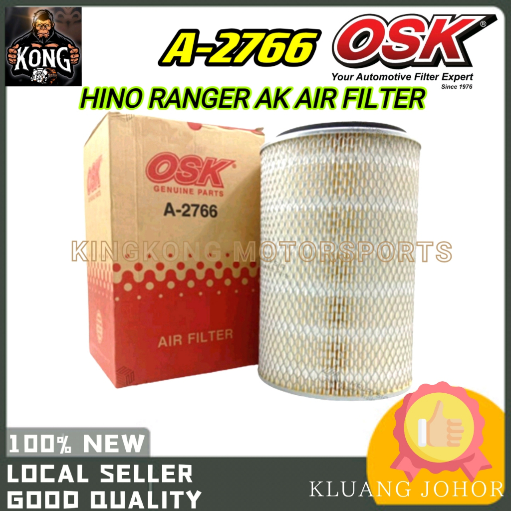 OSK A-2766 HINO RANGER AK174 AIR FILTER A 2766 PENAPIS UDARA LORI HINO ...