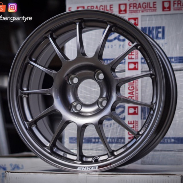 Original Enkei 🇯🇵 RCT5 Dark Silver 15x7 ET35 4x100 Myvi Honda City Jazz GN2 hatchback Jazz GK5 ...