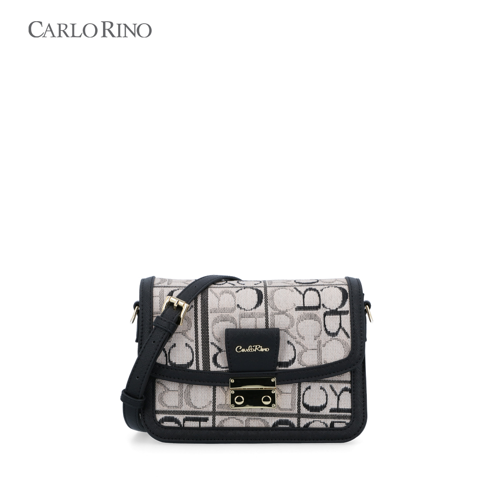 Carlo Rino Black Carlo GEO Jacquard Crossbody | Shopee Malaysia