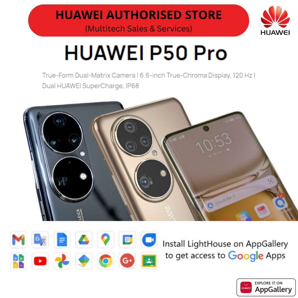 Huawei P50 Pro Smartphone 8GB + 256GB 120Hz Refresh Rate OLED Curved Display Zoom 100x Leica ...