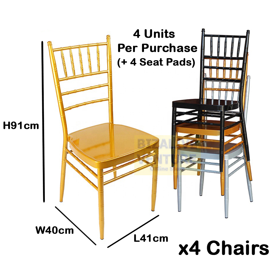 (4 Units Per purchase) Steel Chiavari Chair | Modern Chair | Dining Chair | Office Chair ...