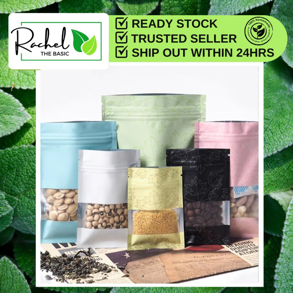 🔥[READY STOCK] High Quality Matte Zip lock Bag with Window/Colour Zip ...