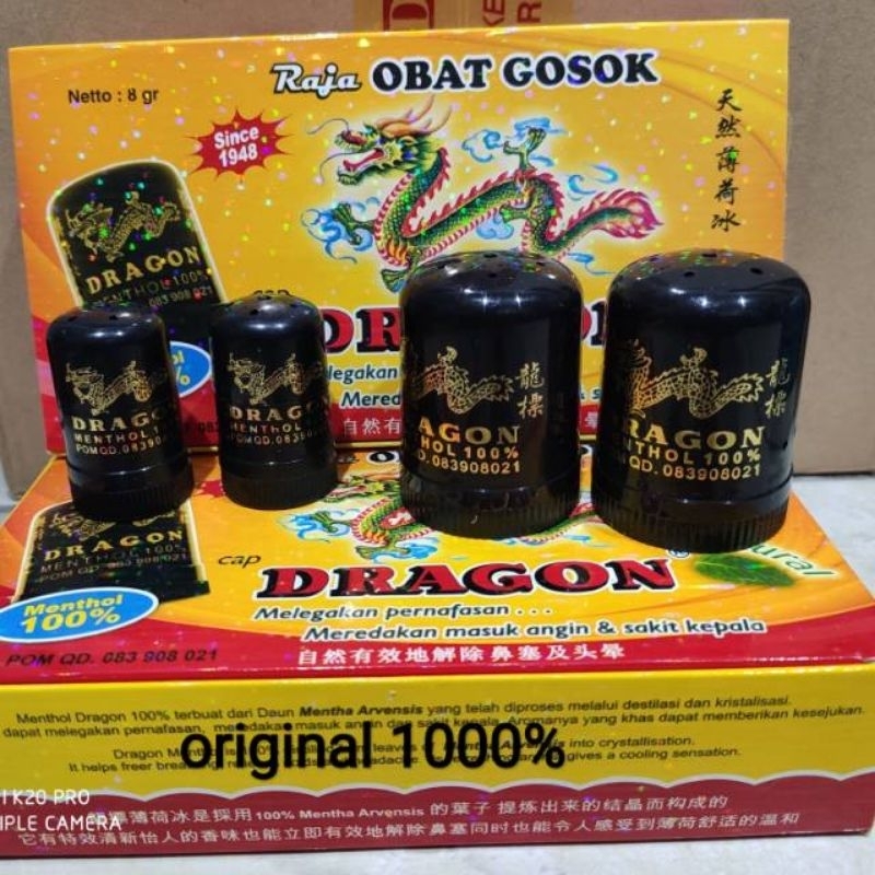 Dragon Menthol Cone - Obat Gosok Dragon HSB 20gram, HSP 8gram, H1 5gram ...