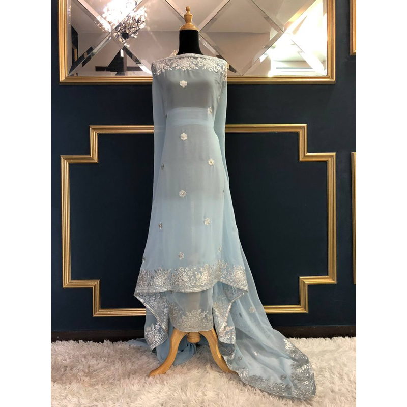 REEN SAREE TAJ MAHAL SILVER Saree viral Wedding Saree Designer Saree ...