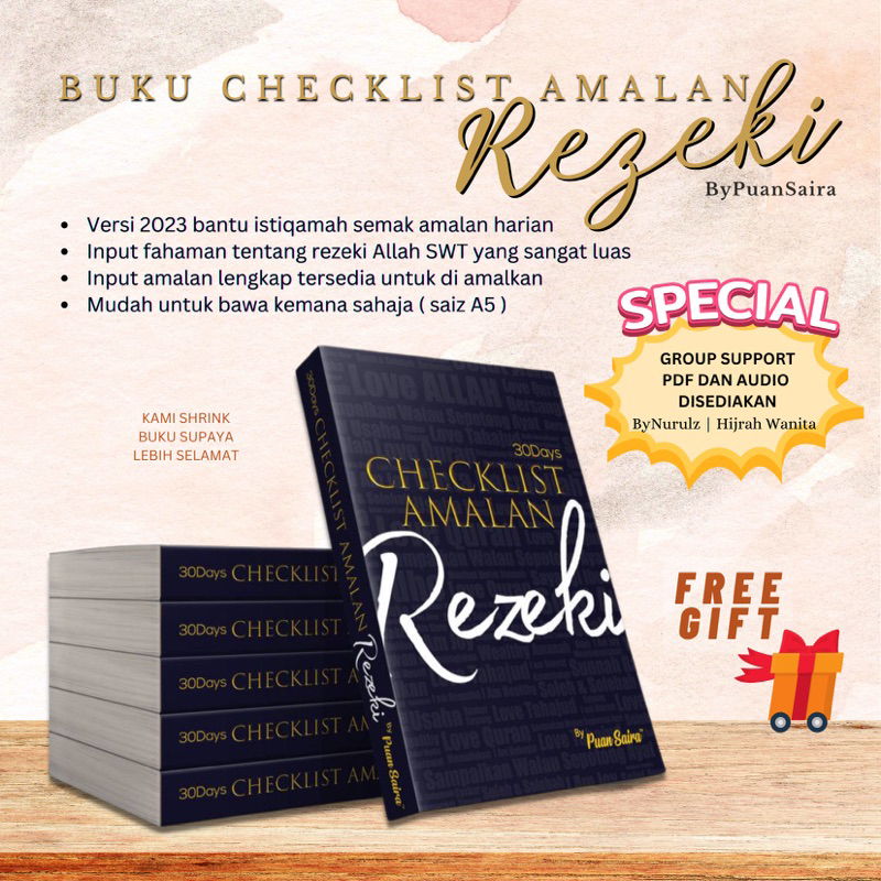 BUKU CHECKLIST AMALAN REZEKI BY PUAN SAIRA Challenge Checklist Amalan ...