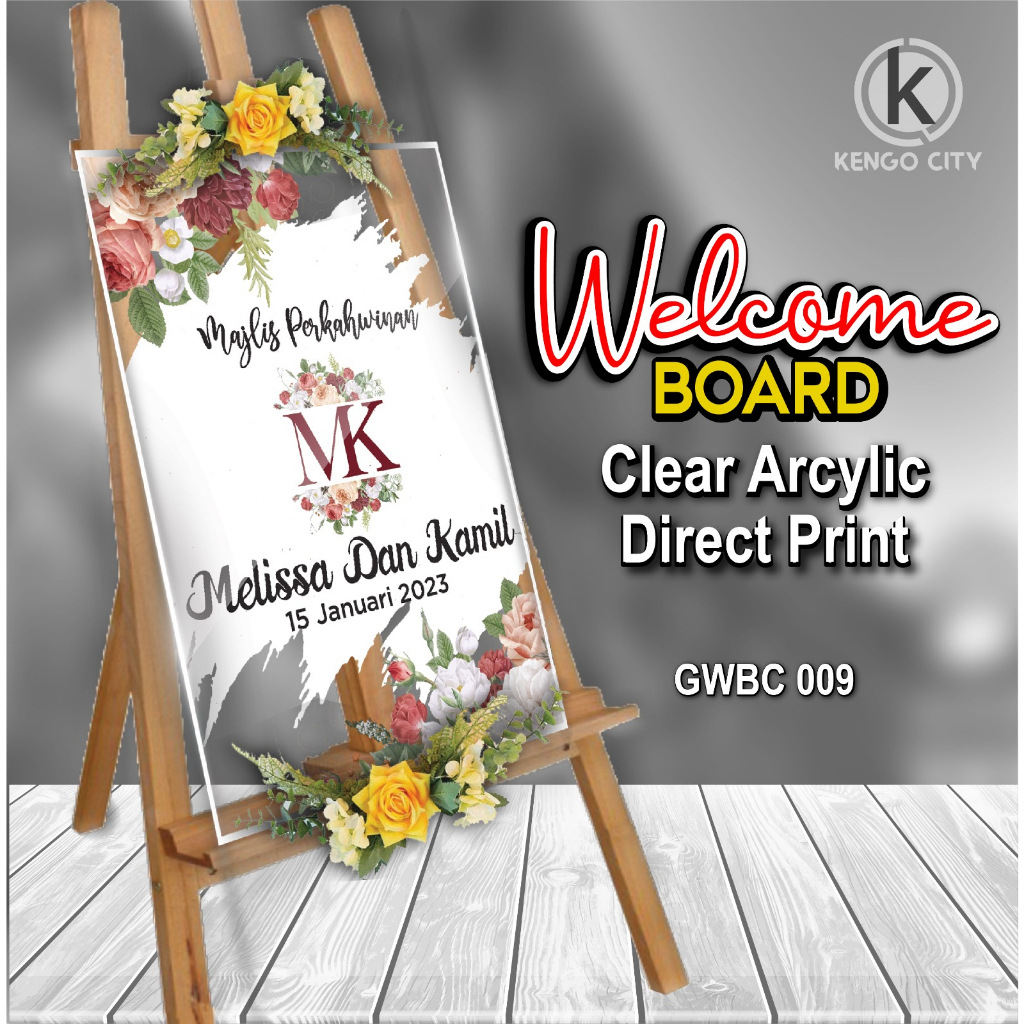 Welcome Board / Acrylic Welcome board / Crystal Board / Wedding Signage ...