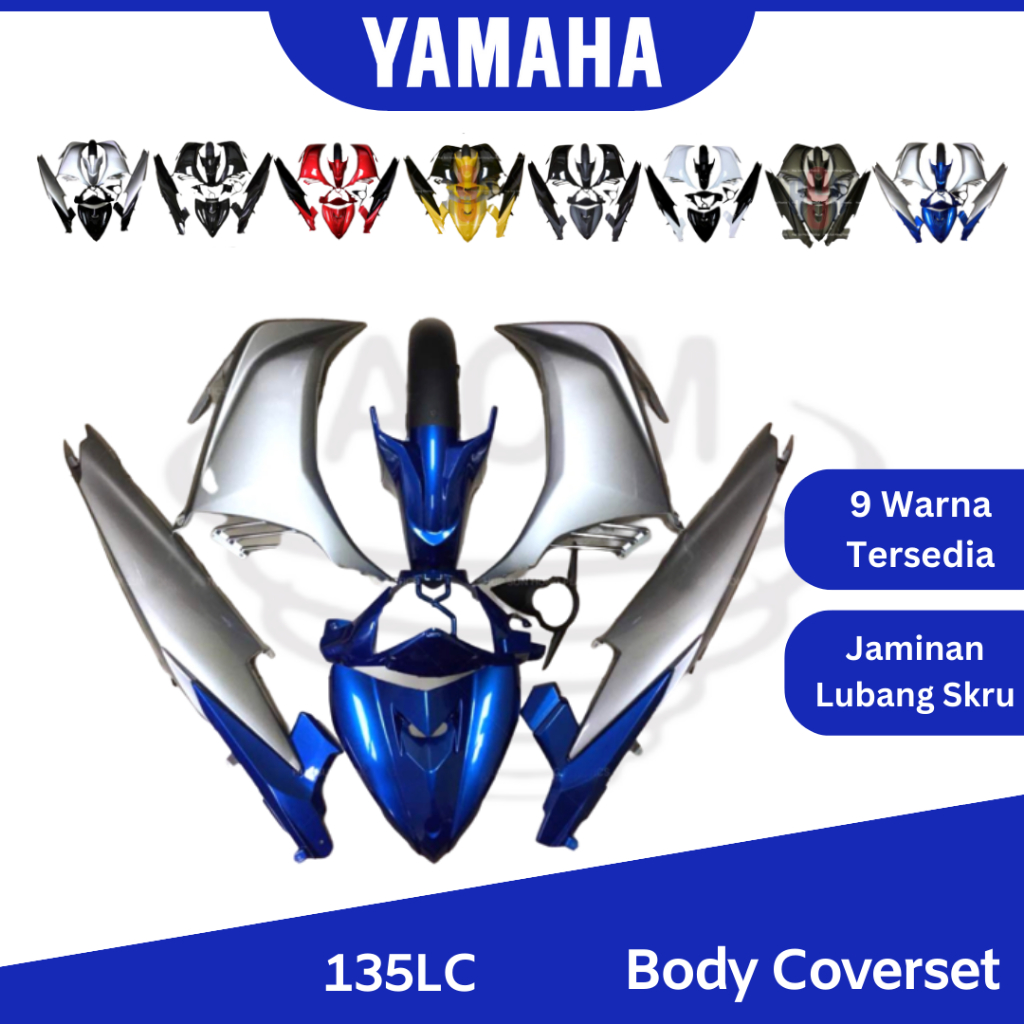 YAMAHA 135LC V4 V5 4-Stroke Body Cover Set Body Kit LC Coverset LC135 LCV4 LCV5 Caver Kaver ...