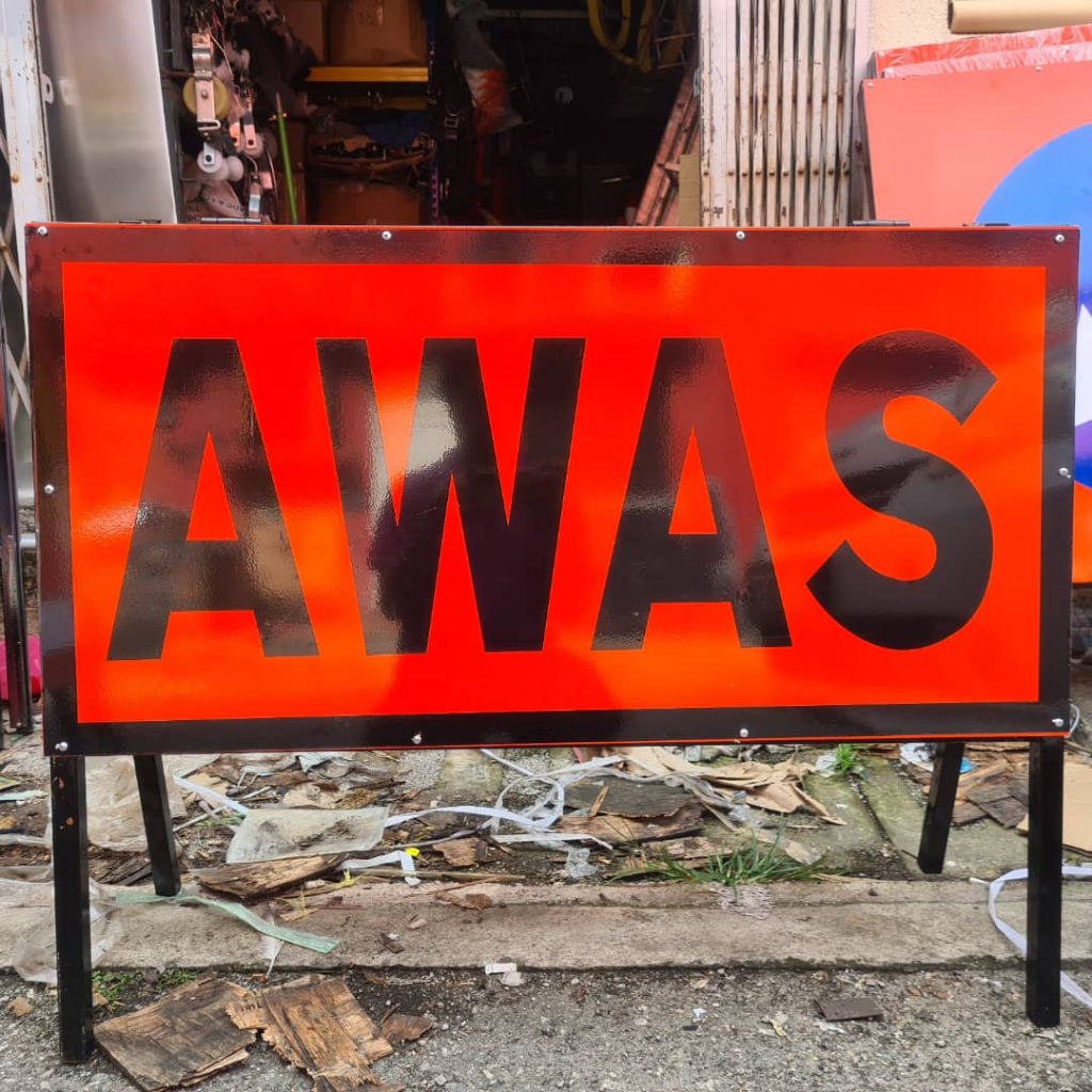 SAFETY SIGNAGE AWAS SIGNBOARD 2" X 4 " ( telekom) ( PLATE MADE OF ...