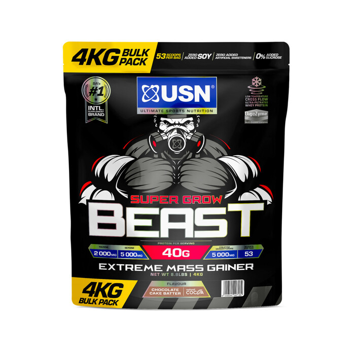 USN Super Grow Beast Extreme Mass Gainer 4kg | Shopee Malaysia