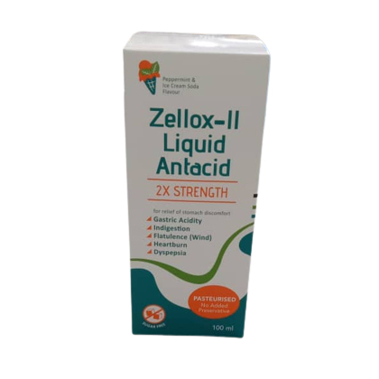 Zellox-II Double Strength Liquid Antacid Sugar Free 100ML | Shopee Malaysia