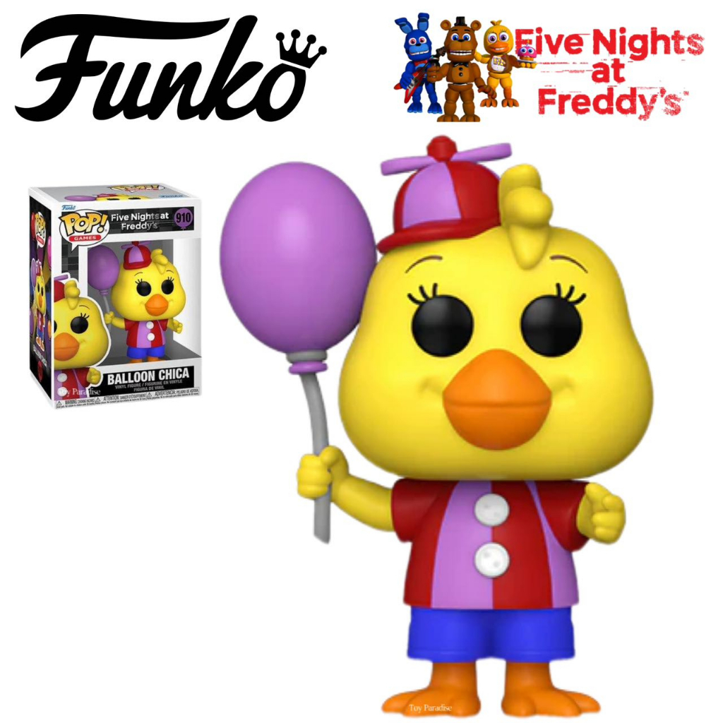 Original Funko Pop Vinyl Figure Balloon Chica No.910 Games Five Nights ...
