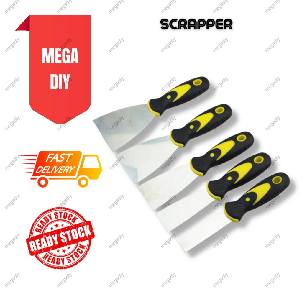 Stainless Steel Scraper With Rubber Handle Wall Scrapper Paint Scraper ...