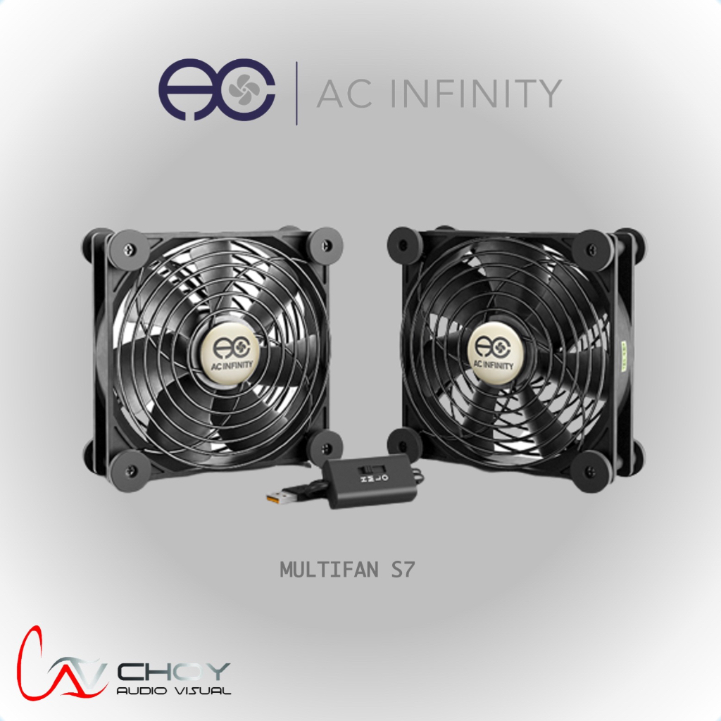 AC INFINITY MULTIFAN S7 Dual 120mm Quiet USB Cooling Fan | Shopee Malaysia