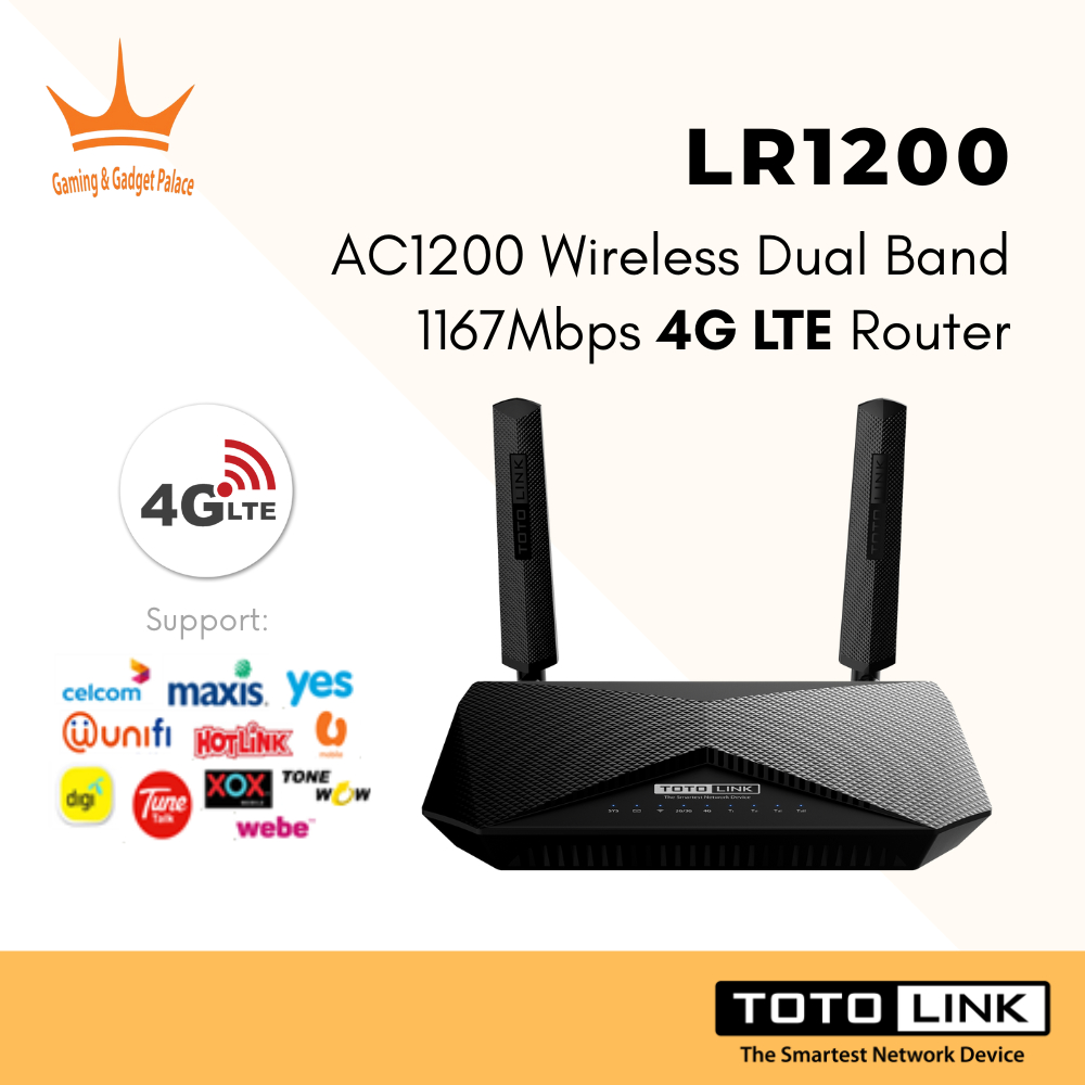 Totolink Lr1200 Ac1200 Wireless Dual Band 4g Lte Router Simcard Shopee Malaysia