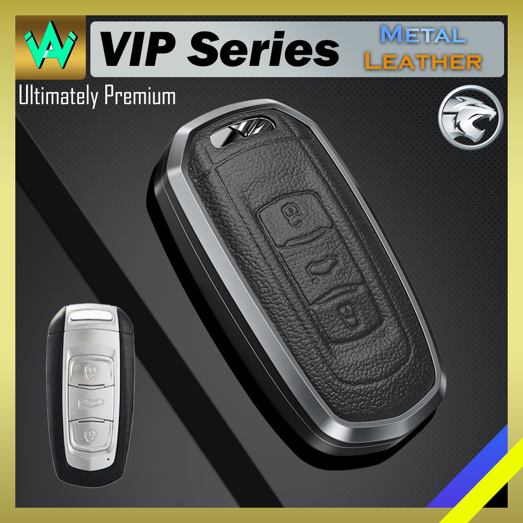 Proton X70 Premium Key Cover Aluminium Alloy Genuine Leather Cow Hide ...