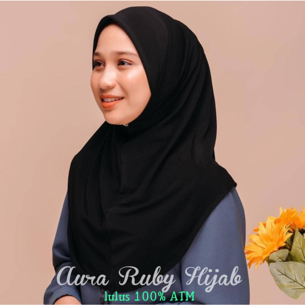 AURA RUBY HIJAB TUDUNG SARUNG LYCRA INSTANT UNIFORM SOFT AWNING | Shopee Malaysia