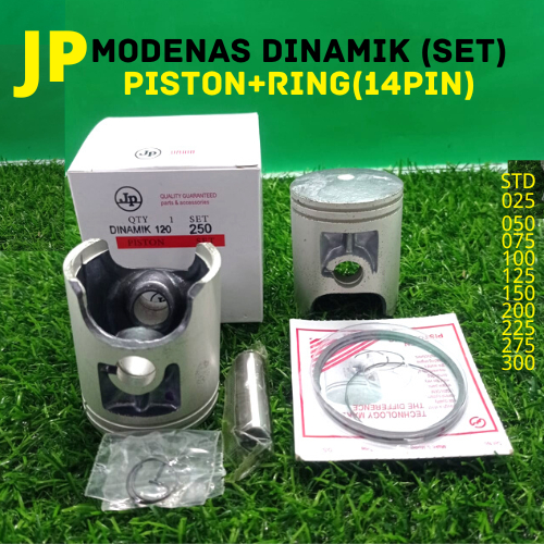 Modenas Dinamik 120 -【JP】Piston + Ring (Set) (Pin 14mm)(STD/025/050/075/100/125/150/200/225/250 ...