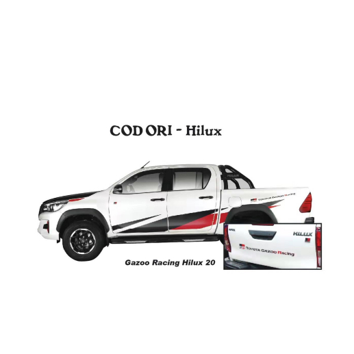 Toyota Hilux Body Sticker Car Side Body Lining Sticker 20\21\HILUX TOP ...
