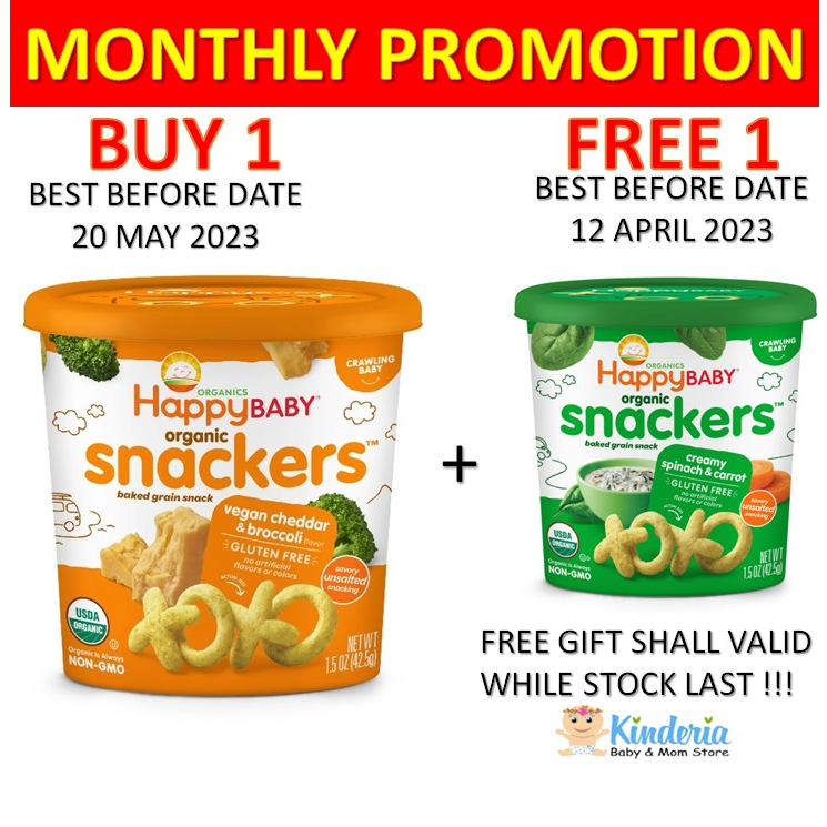 Happy Baby Organic Snackers (42.5g) | Shopee Malaysia