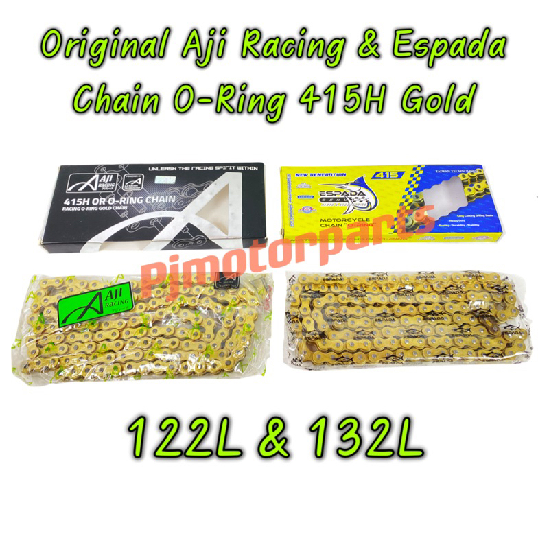 Original Aji Racing & Espada (122L & 132L) 415H Sprocket Chain O-Ring O ...