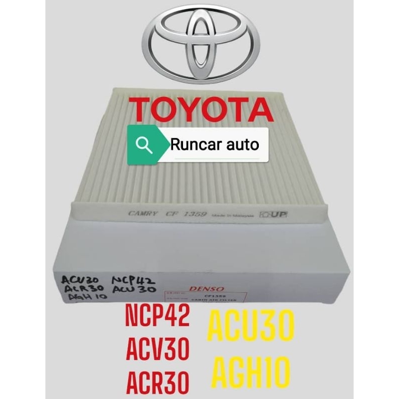 Toyota air cond filter/cabin filter vios ncp42/camry acv30/estima acr30/harrier acu30/alphard ...