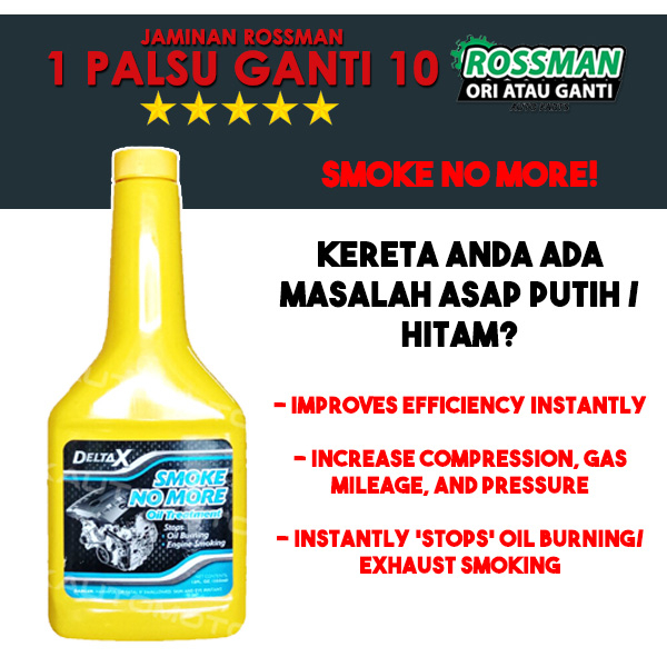 DELTA X Smoke No More Oil Treatment 355ml Reduce Diesel Plug Fouling ...