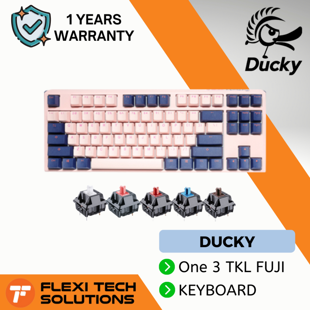 Flexi Tech DUCKY One 3 TKL Fuji Mechanical Keyboard PBT Wired | Shopee ...