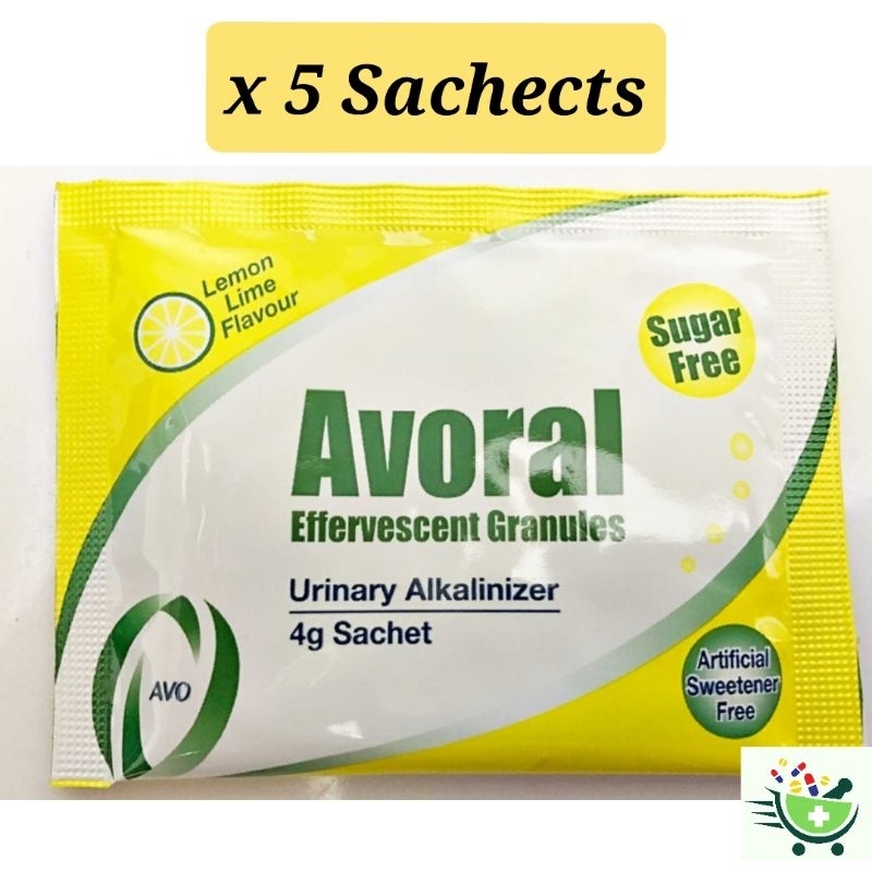 [Exp:01/2026] Avoral Effervescent Granules 4g x 5 Sachets-Lemon Lime ...