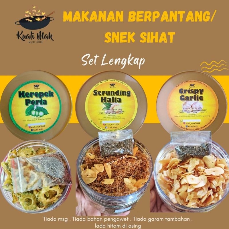 SET BERPANTANG CRISPY GARLIC, SERUNDING HALIA, KEREPEK PERIA KUALI MAK ...