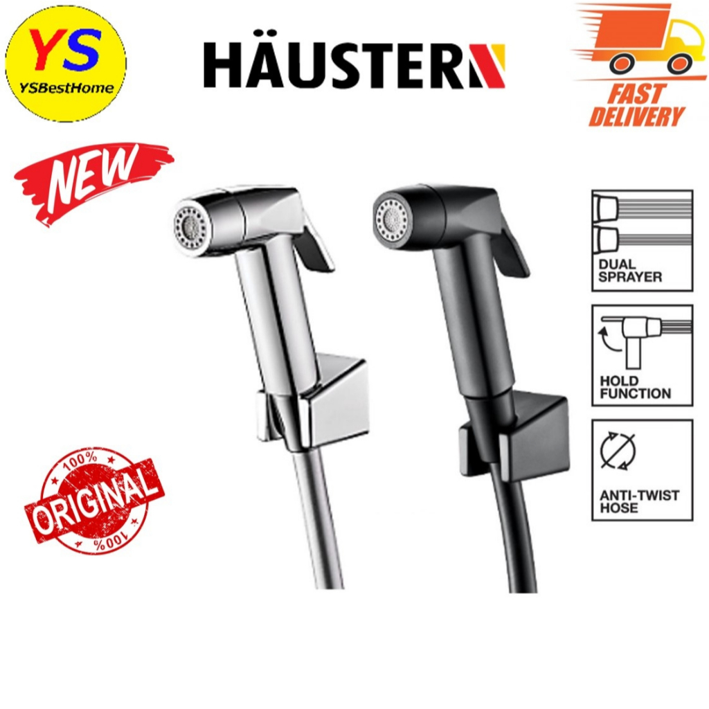 HAUSTERN (HT-ZETA-401D-CR/BK) Bathroom Hand Bidet Spray Set Toilet ...