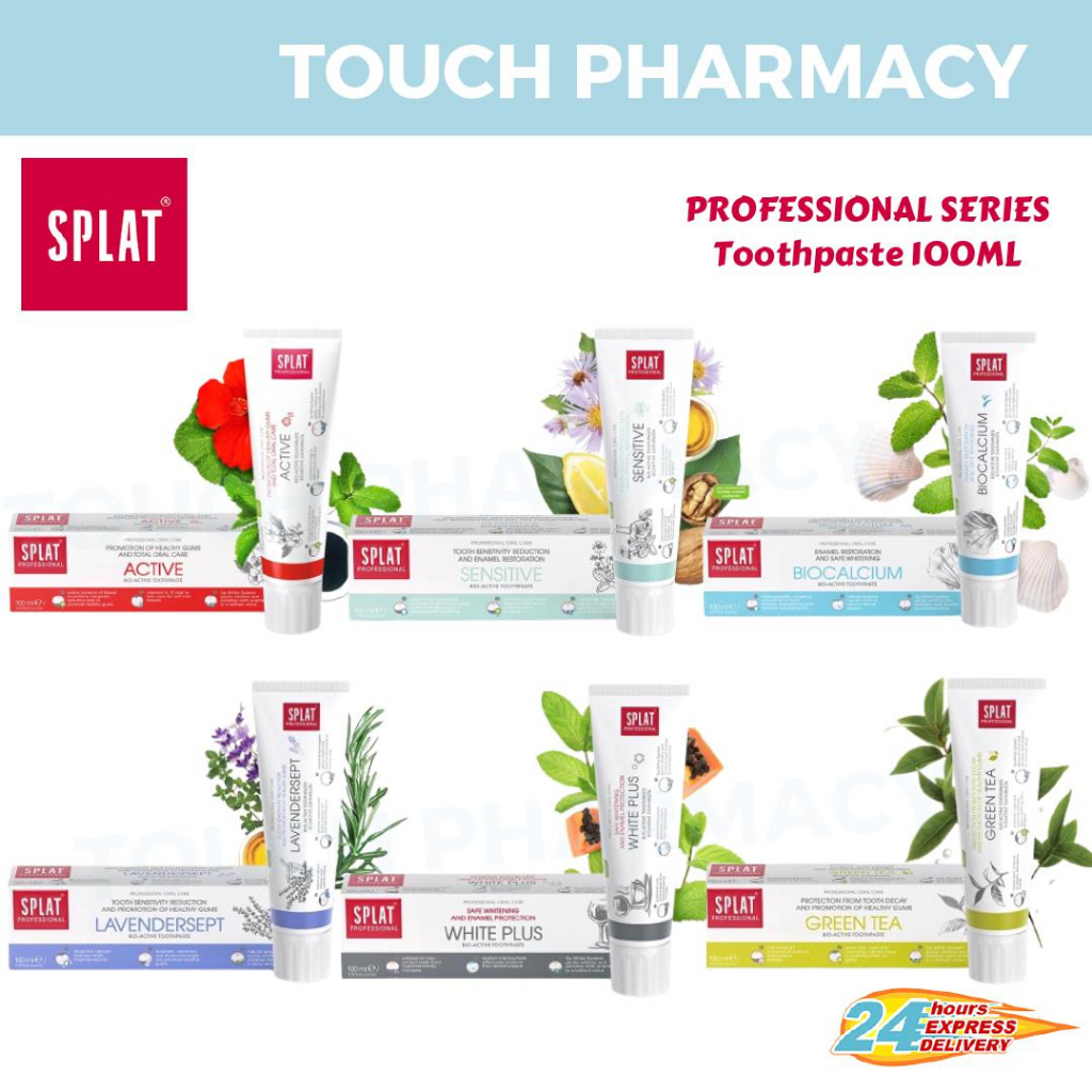 SPLAT Professional Series Toothpaste(100ML)-Active/Sensitive/Biocalcium ...