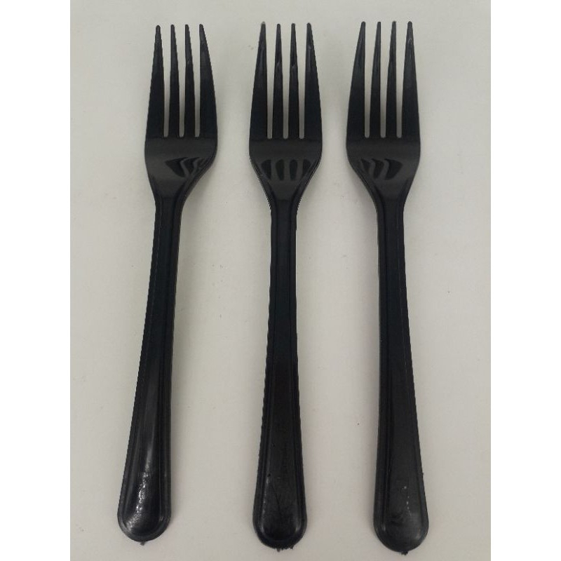 Sudu Garfu Plastik Hitam Dessert Spoon (100pcs) | Shopee Malaysia