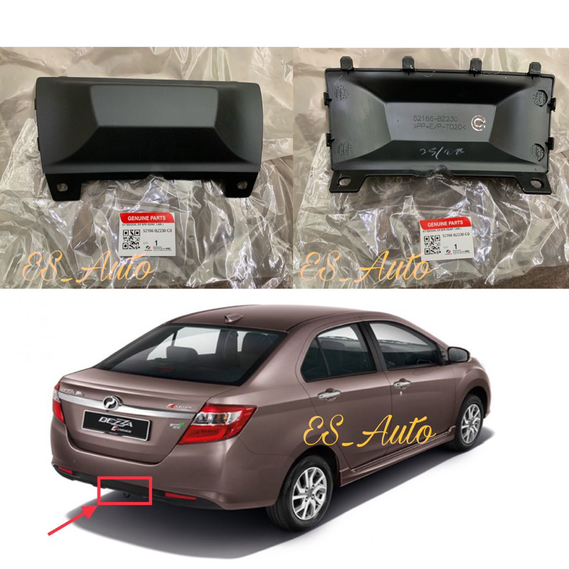 *ORIGINAL PERODUA BEZZA 2016 REAR BUMPER SPOILER TOWING COVER HOOK CAP ...