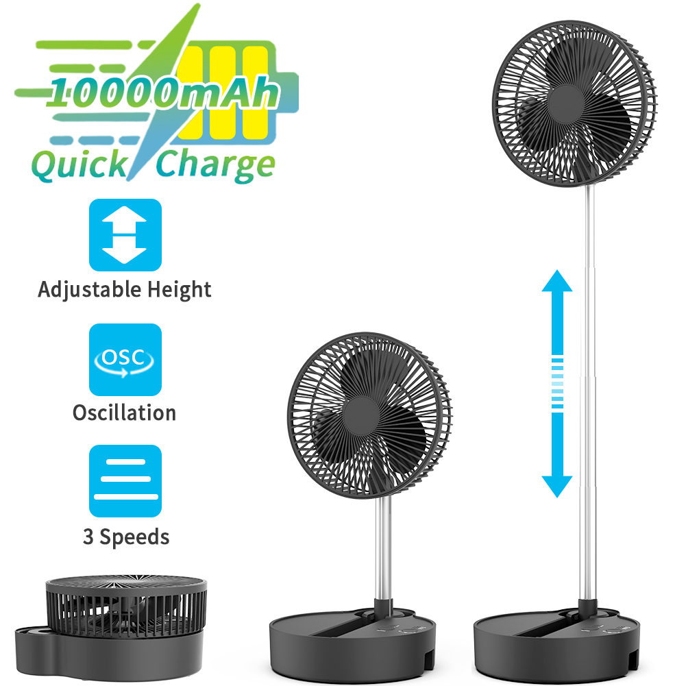 2023 Opolar 10,000mAh Portable Fan Oscillating Rechargeable Battery ...