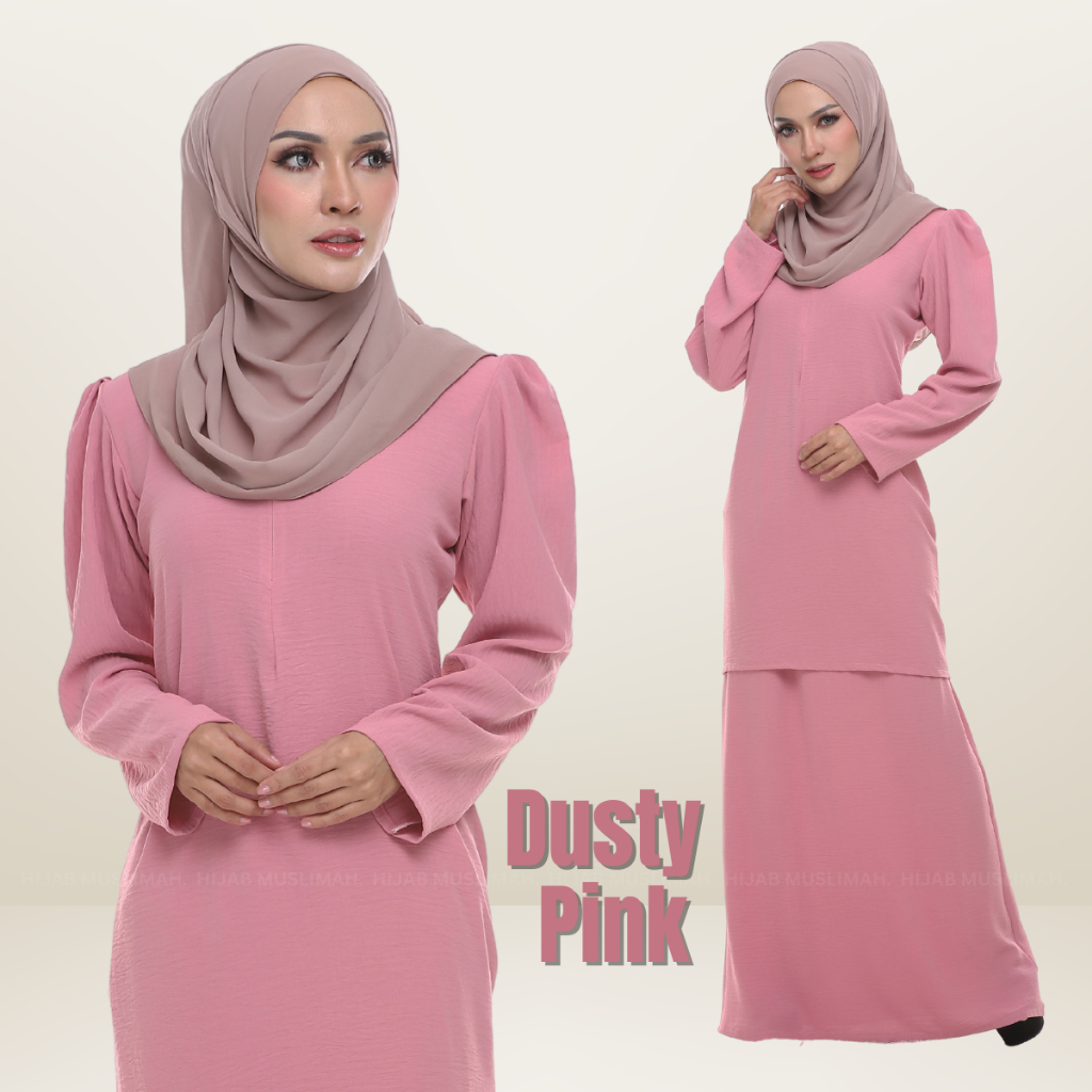 HM Puffed Baju Kurung Moden Aliya Material CEY Italian Crepe By Hijab ...
