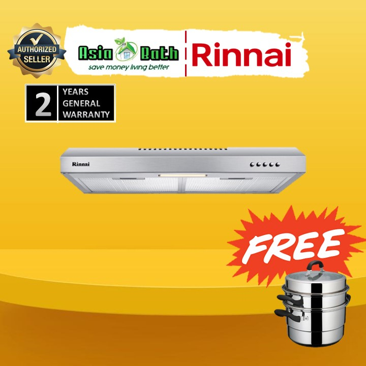 Rinnai Slim Hood RH-S65A-SSVR 60cm RHS65ASSVR Cooker Hood / Firenzzi ...