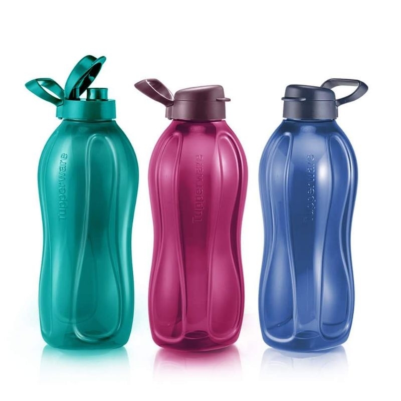 16 Jenis: Tupperware Giant Eco Bottles 2L Flip Top Cover water bottle ...