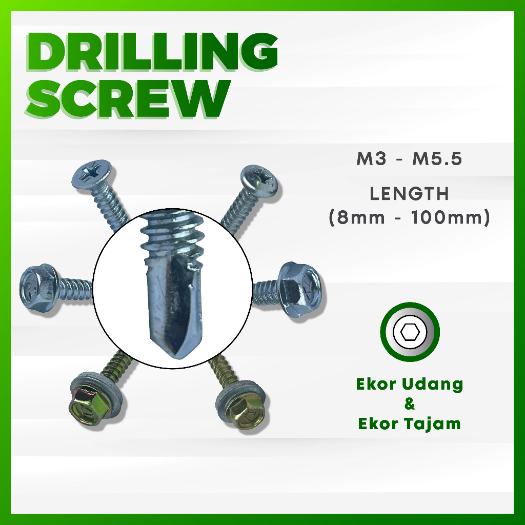 SCREW CHANNEL/SKRU BUMBUNG BESI/SELF DRILLING SCREW/SKRU ATAP KAYU ...
