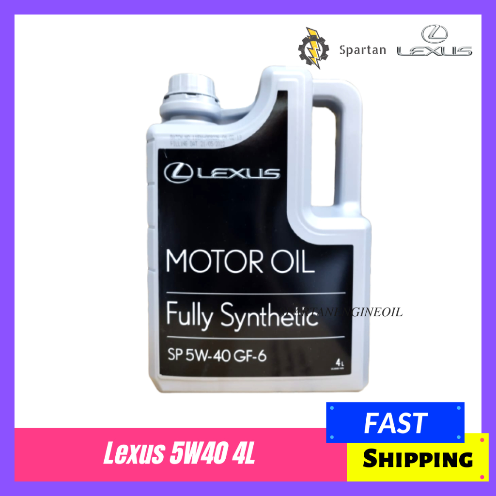 New Lexus 5W40 API-SN Fully Synthetic Engine Oil 4L Toyota Motor Oil ...