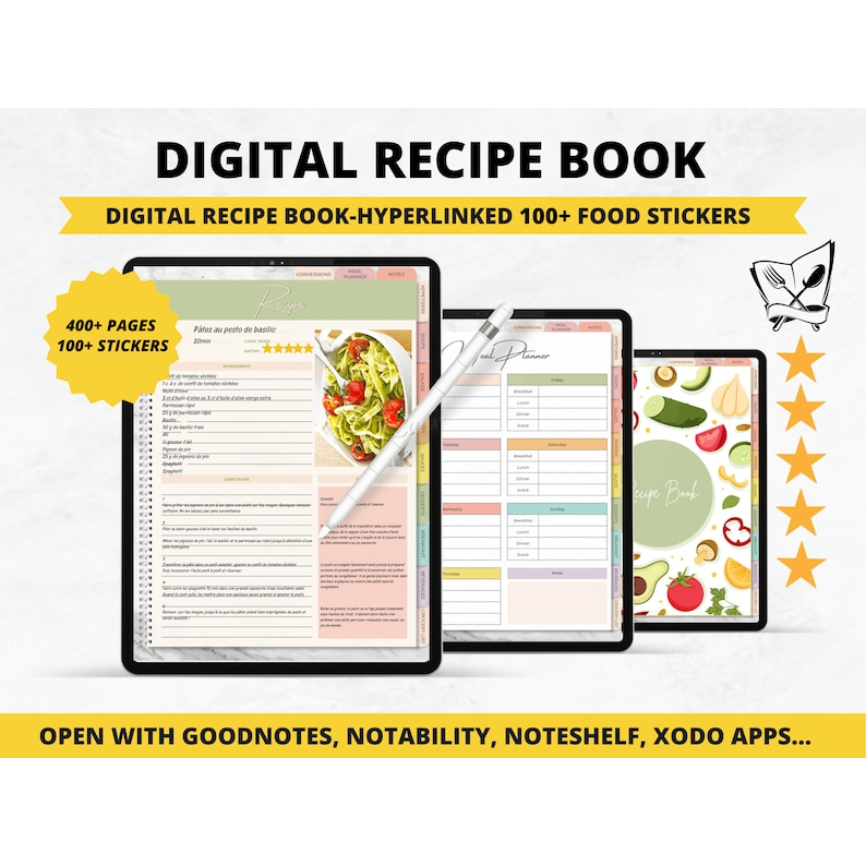 *(SW)* Digital Recipe book, Digital Recipe Cards, Digital Recipe ...