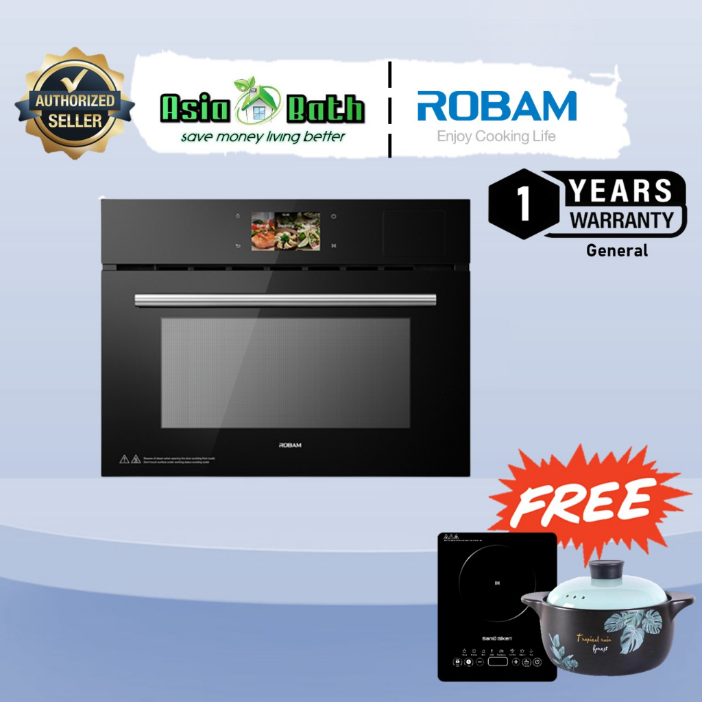 Robam CQ751 Built-in Combi Steam Oven / 2400W / 16 Modes / Touch Screen - KZQC-40-CQ751 / Rinnai ...