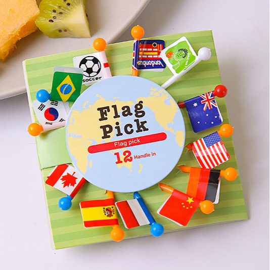 FLAGS Bento Food Pick Fruit Pick Mini Cartoon Fruit Pick Children Bento ...
