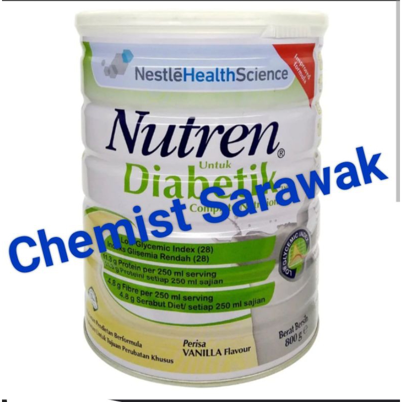 Nutren Untuk Diabetik Complete Nutrition 800g/800g x 2 - Vanilla ...